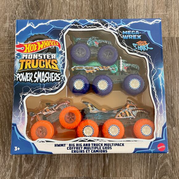 Mattel | Toys | Hot Wheels Monster Trucks Power Smashers Big Rig And ...